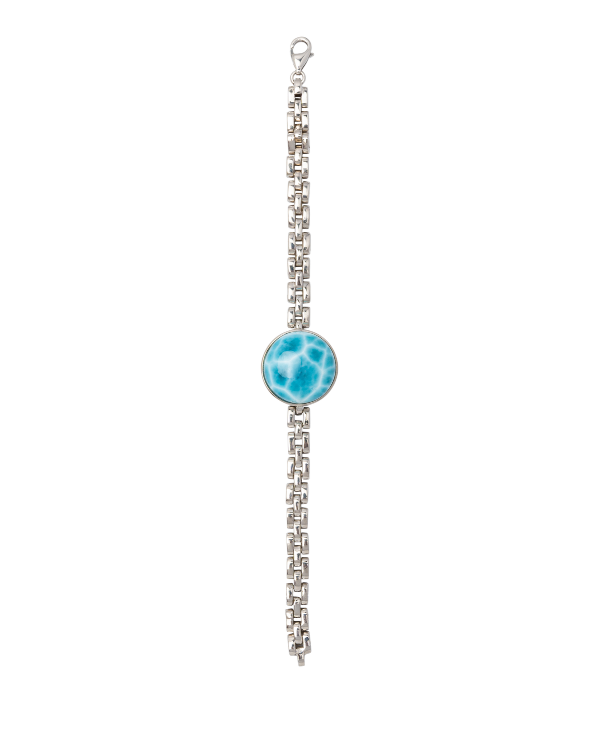 Larimar Watch Chain Bracelet - Ocean-Inspired Elegance