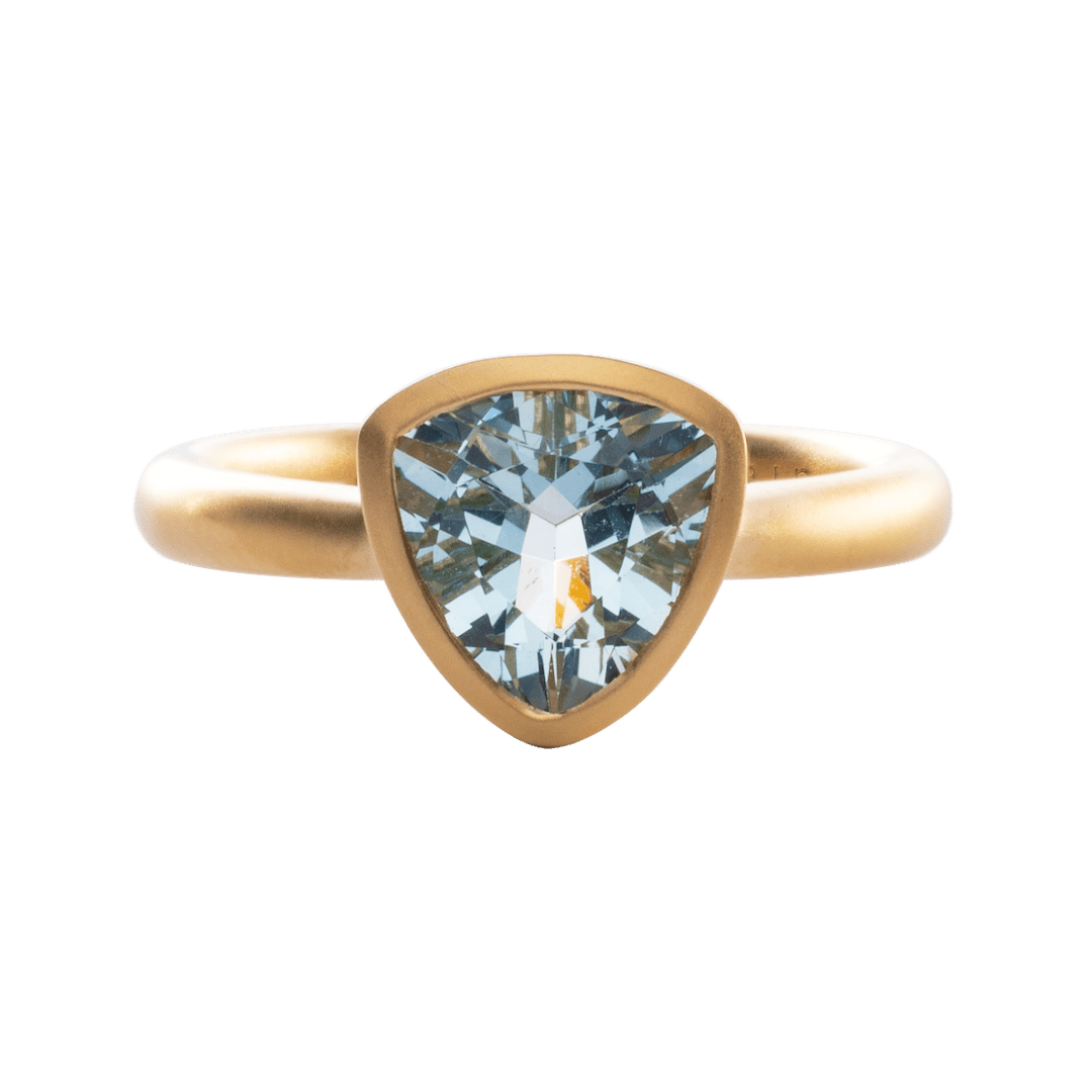 Ballerina Satin Aquamarine Ring