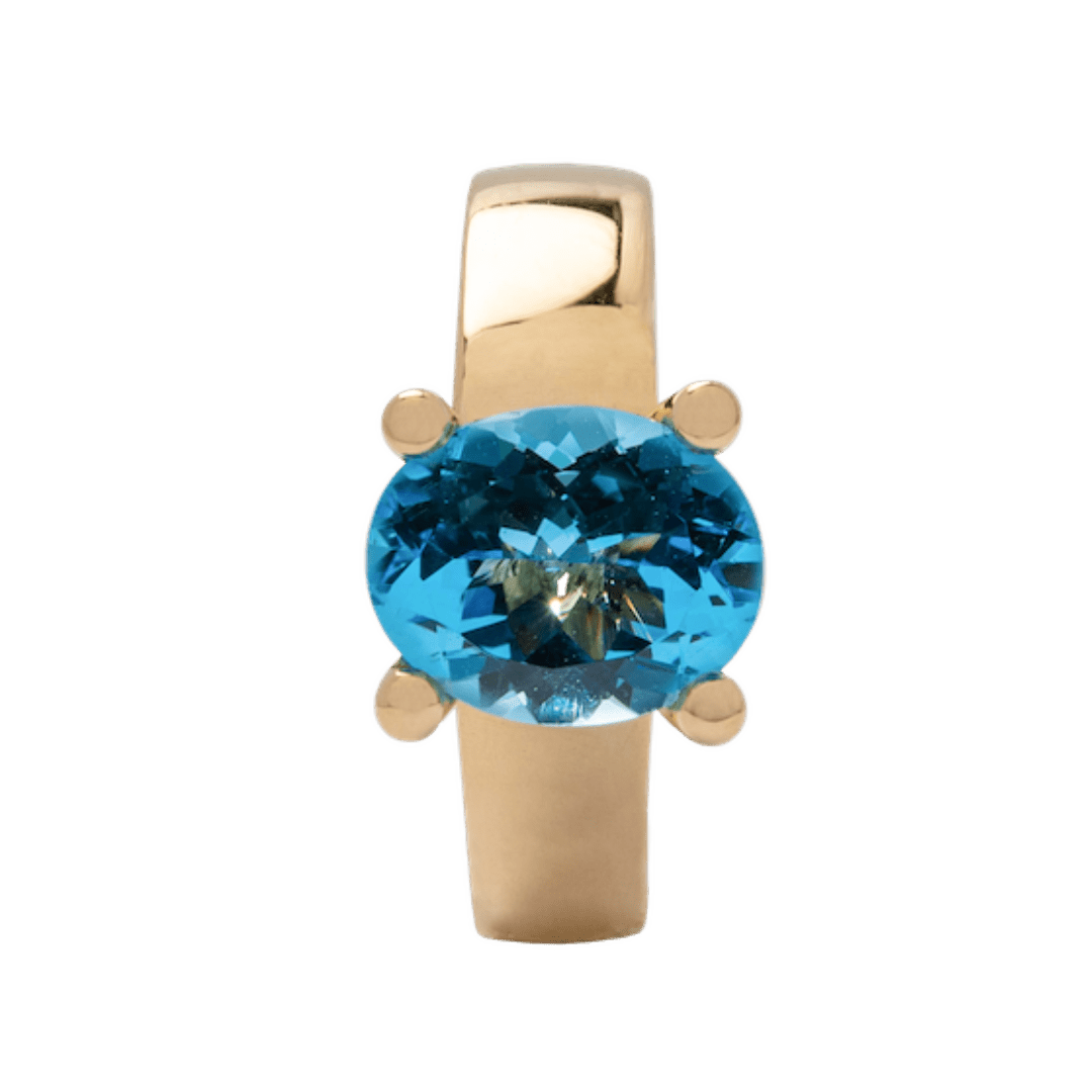 Voice Up Topaz Cigar Band Claw Ring